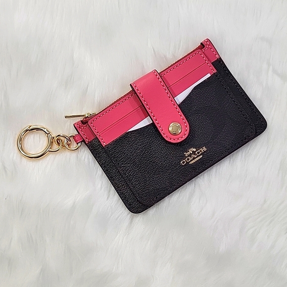 Coach | Accessories | Coach Attachment Card Case In Signature Canvas ...